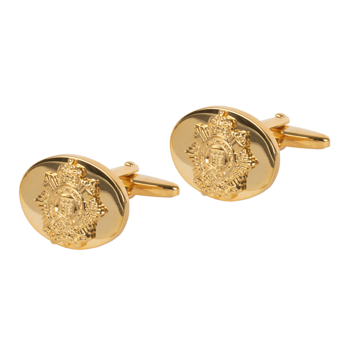Oval Cufflinks - Mounted Cap badge - Gilt – RLC direct
