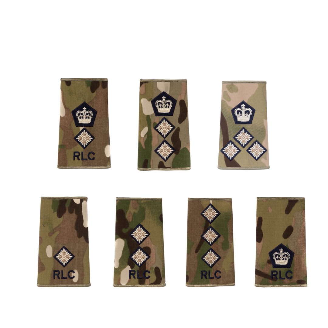 Multicam Rank Slides - Commissioned Officers | RLC Direct | Embroidered ...